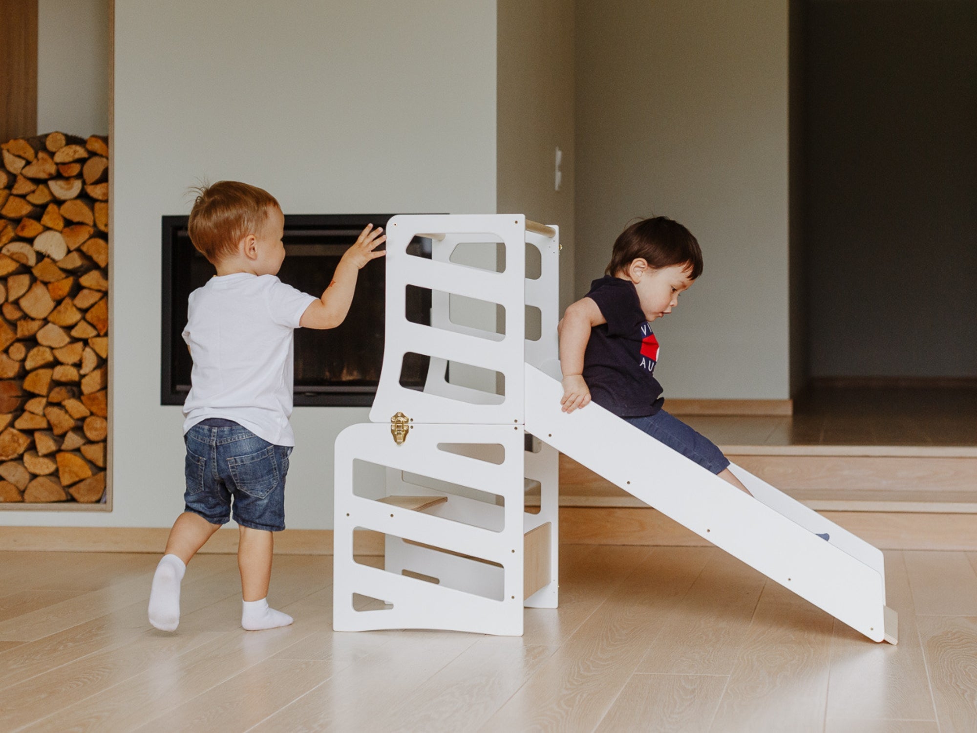 Montessori Lernturm Mit Rutsche